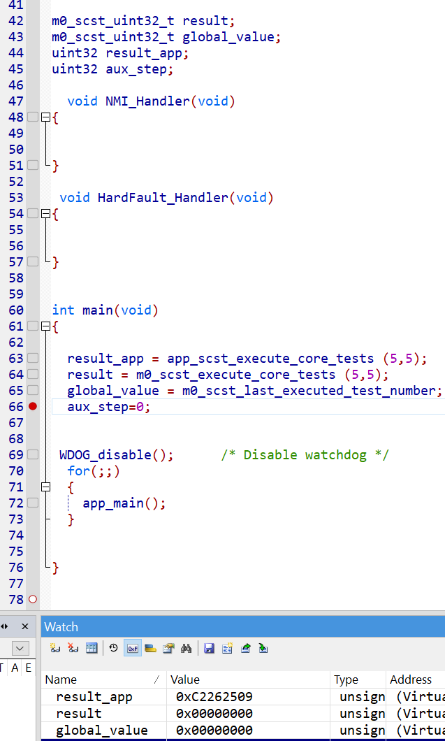 SCST - m0_scst_exceptiion_nmi_test stays in Hard Fault handler - NXP ...