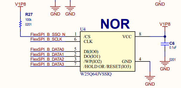 Help bringing up external NOR flash on iMXRT685 - NXP Community
