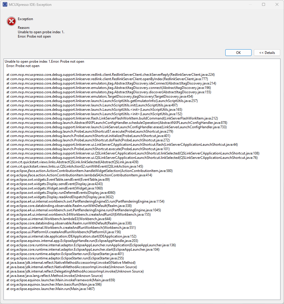 Unable to flash/debug LPC55S69 E1 - NXP Community
