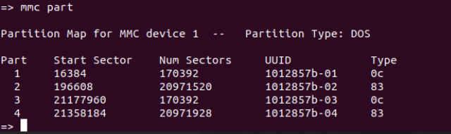 Select New Boot Partition via U-boot on SD Card - NXP Community