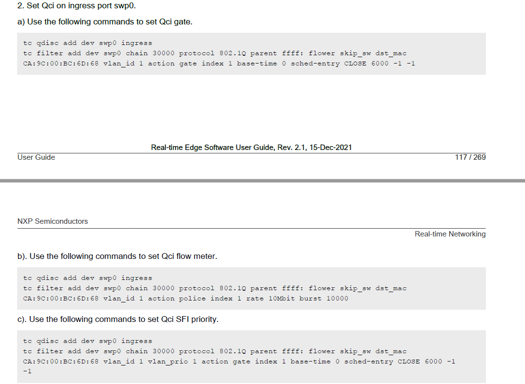 LS1028ARDB: "tc filter add dev swp0 chain 30000 protocol 802.1Q parent ffff" commond doesn't ...