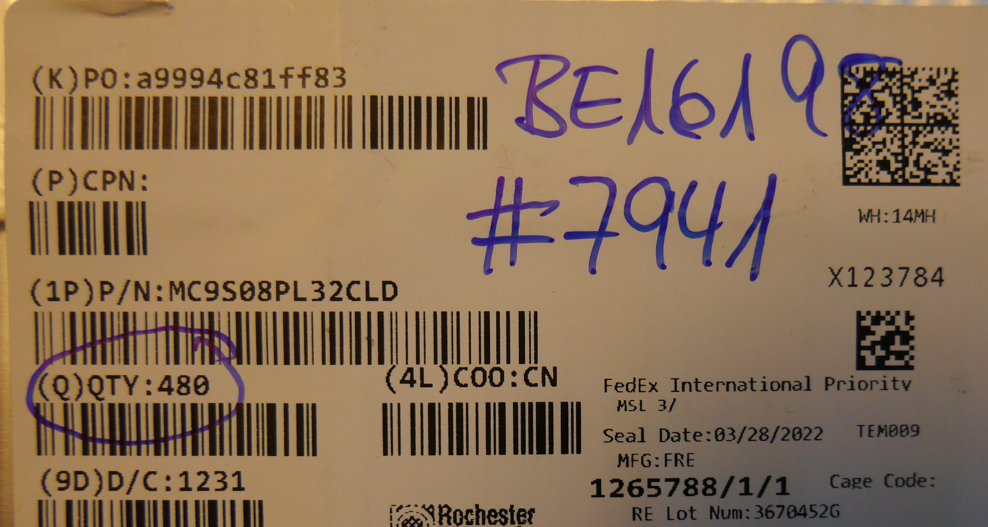 MC9S08PL32CLD mask 4N40C we need support - NXP Community