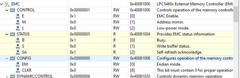 LPC54616 EMC Static Memory - Burst Operation - NXP Community