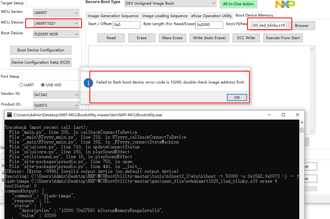 MCUXPresso IDE check Link application to RAM burn error - NXP Community