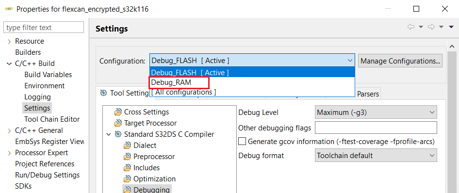 s32 DS 2018 build configuration - NXP Community