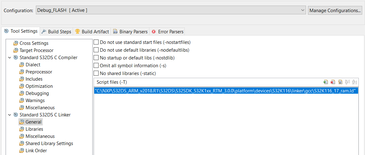 s32 DS 2018 build configuration - NXP Community