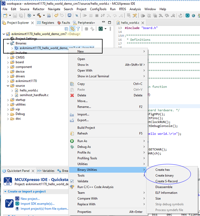 Solved: Is there any tool could flash hex to RT1060 EVKB or convert hex to bin file? - NXP Community