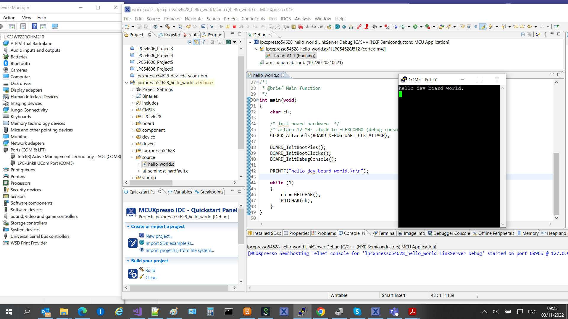 Solved: Debug Console: Wrong COM Port - NXP Community
