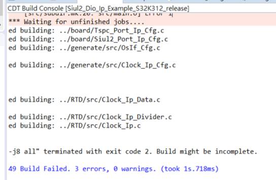 How to use command line build the S32K(312) Design Studio 4.4 code? - NXP Community