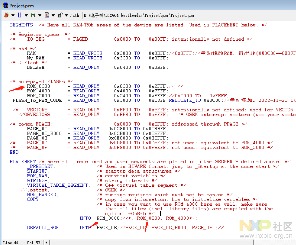 prm file configuration of S12G64 - S12G64的prm文件配置 - NXP Community