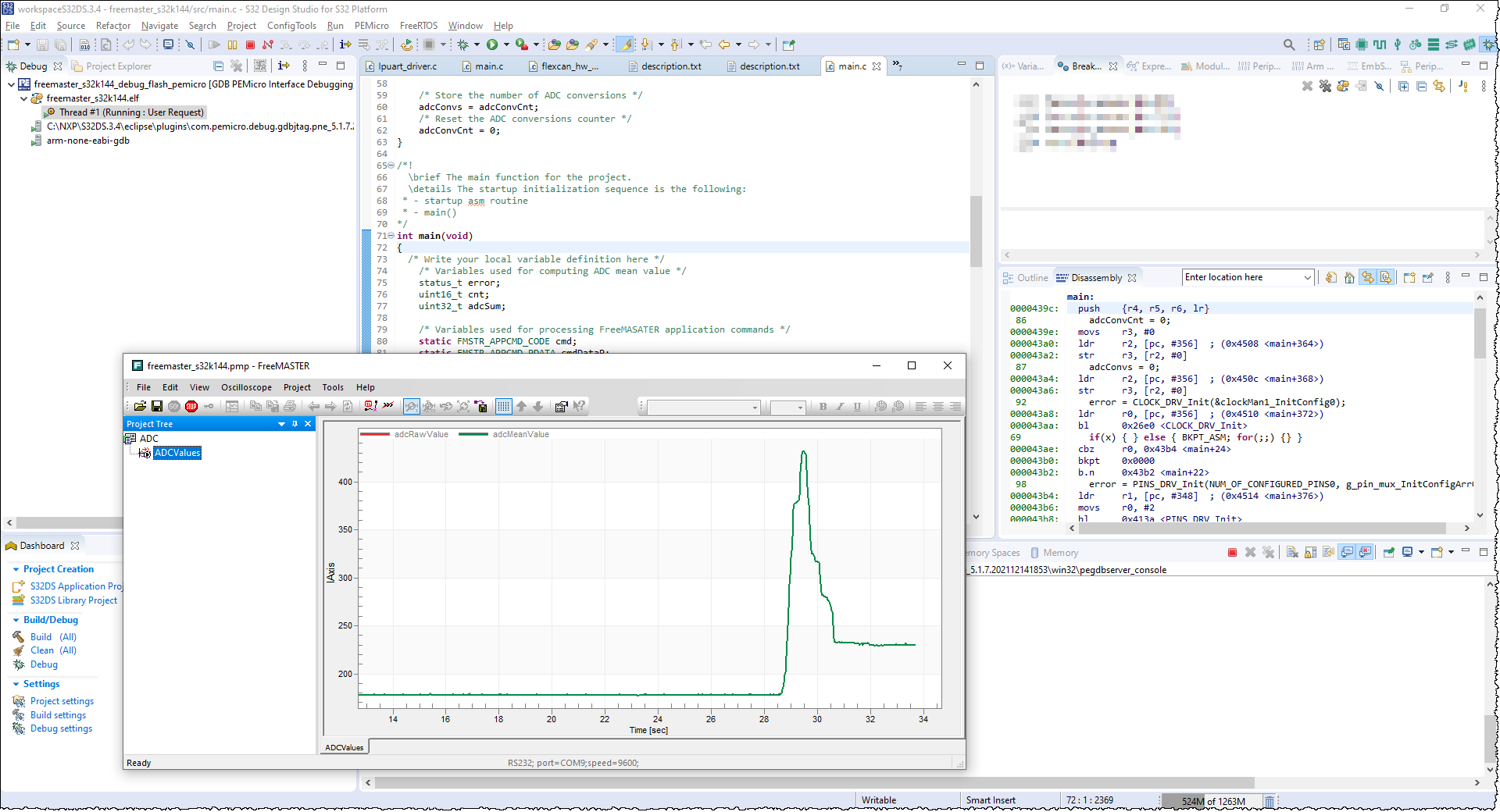 Freemaster example in S32 Design Studio for S32K14... - NXP Community