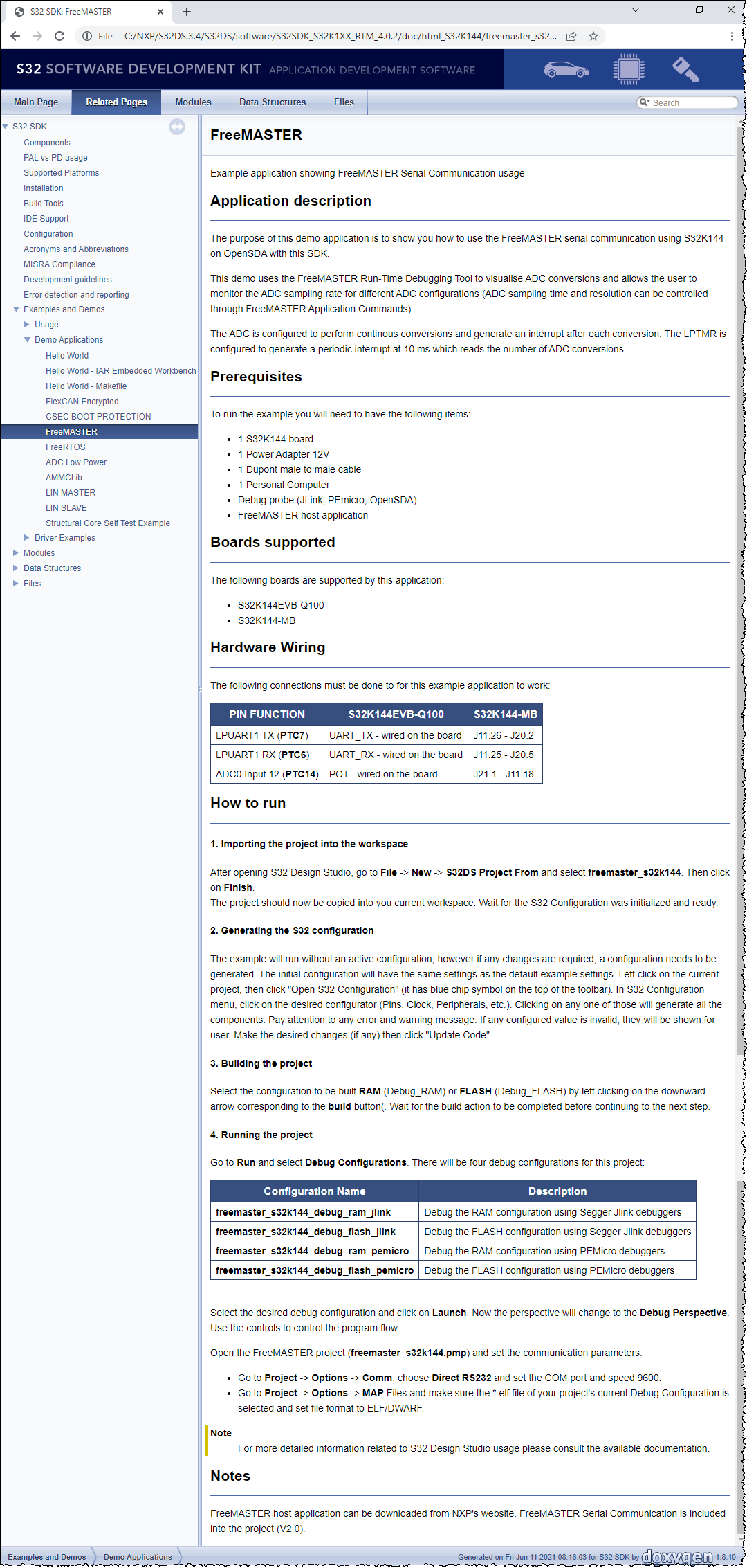 Freemaster example in S32 Design Studio for S32K144EVB - NXP Community