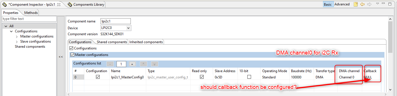 How to configure I2C master with eDMA channel with S32K144? - NXP Community