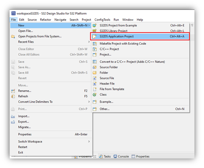 HOWTO: Create a Blinking LED application project for S32R45 using S32 ...