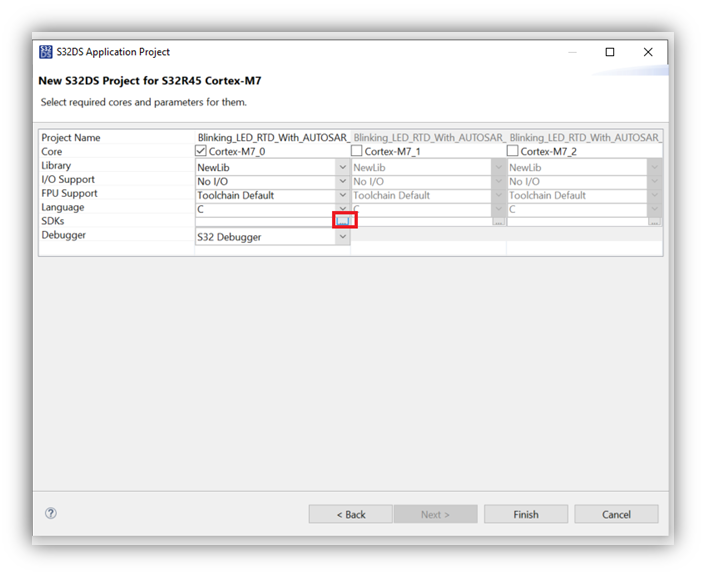 HOWTO: Create a Blinking LED application project for S32R45 using S32 RTD AUTOSAR - NXP Community