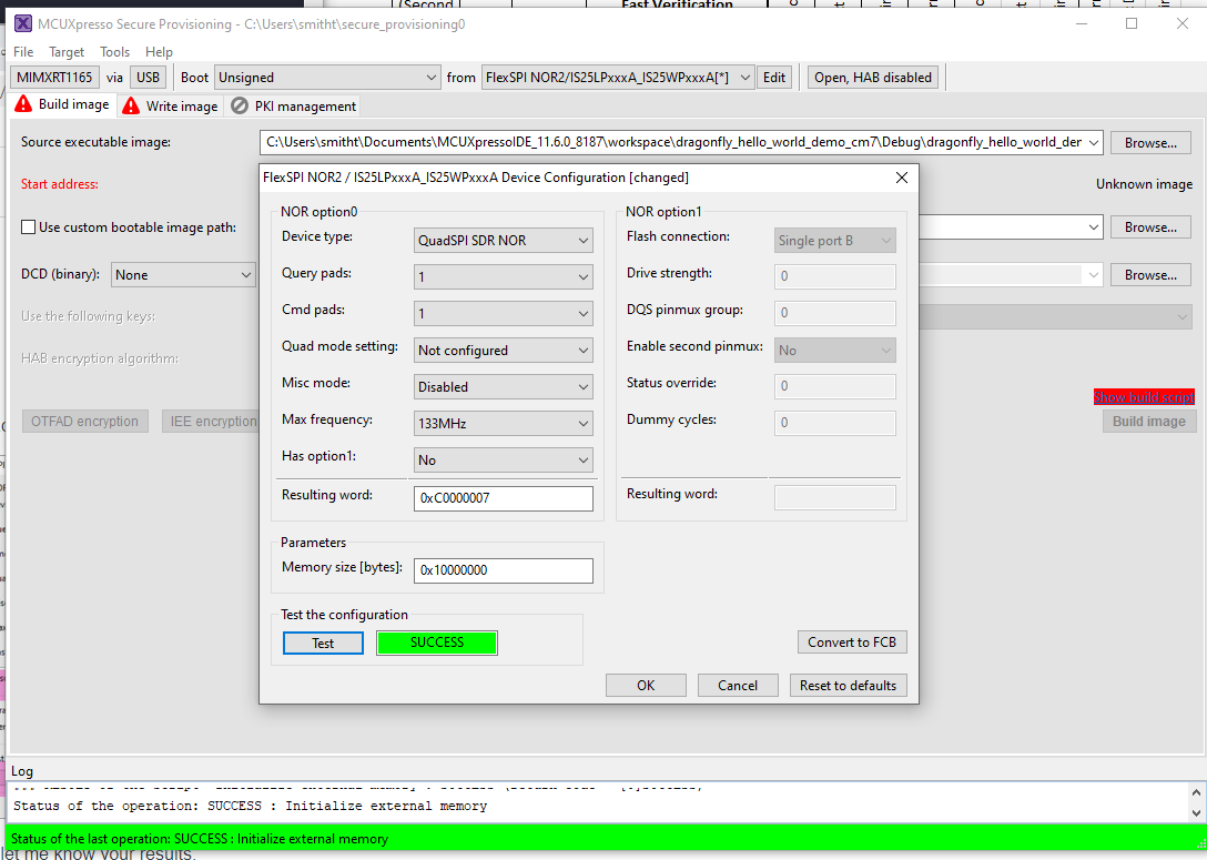 RT1165 Boot From FlexSPI2A Flash (Custom Board) - NXP Community