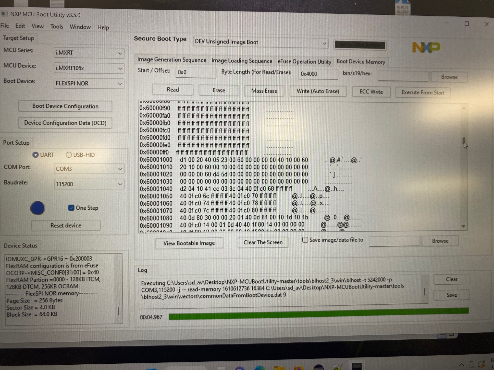 IS25LP032D flash settings - NXP Community