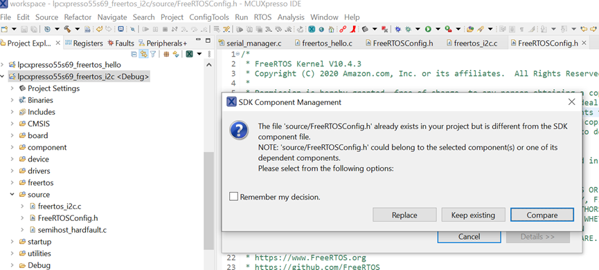 Preserving modified files across SDK changes and updates - NXP Community