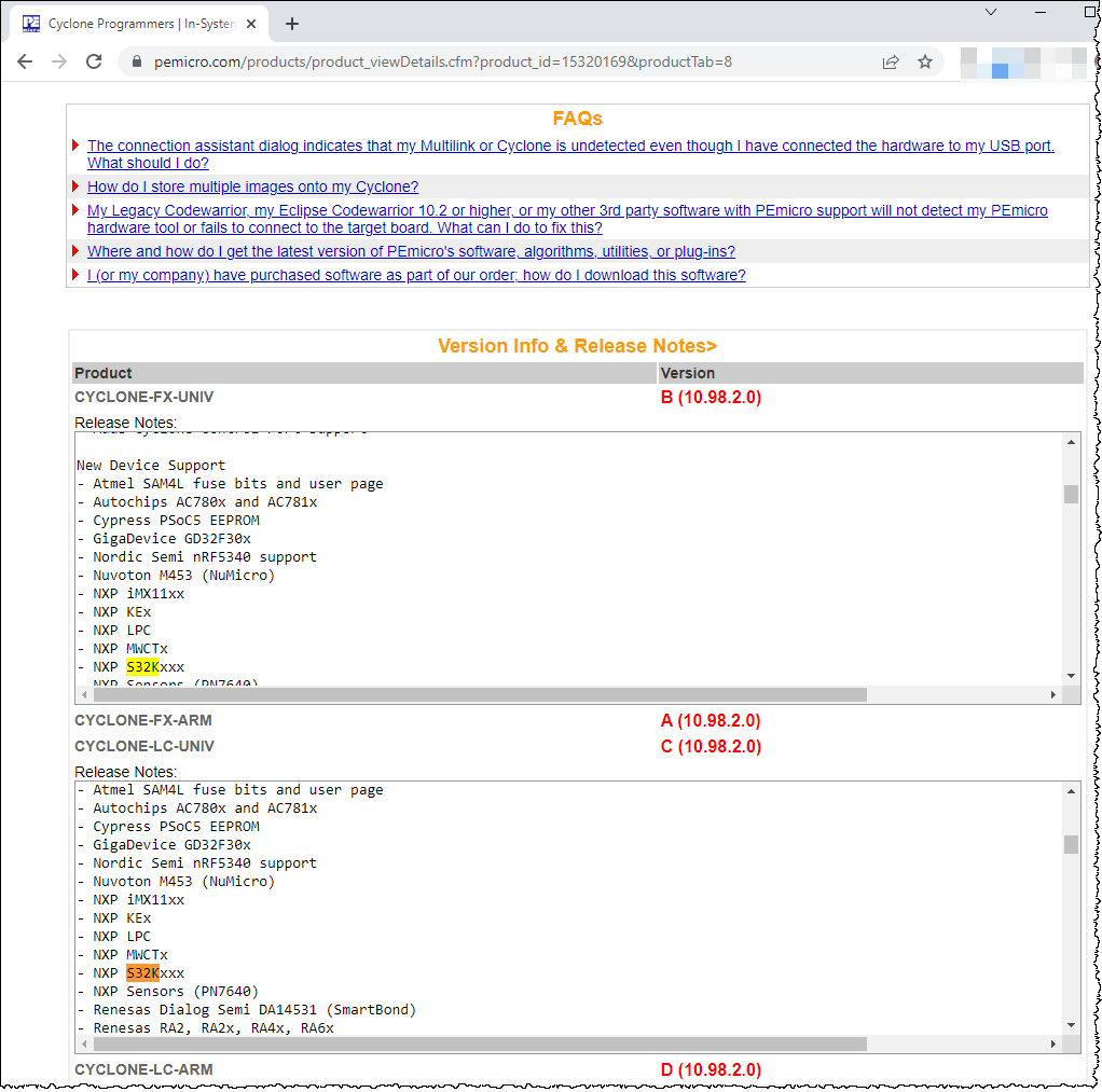 Does Cyclone FX support S32K144 - NXP Community