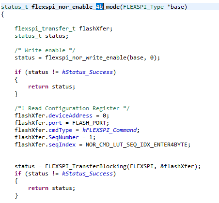 Re: programming addresses bigger then 24bit in nor flash with flexSPI - NXP Community