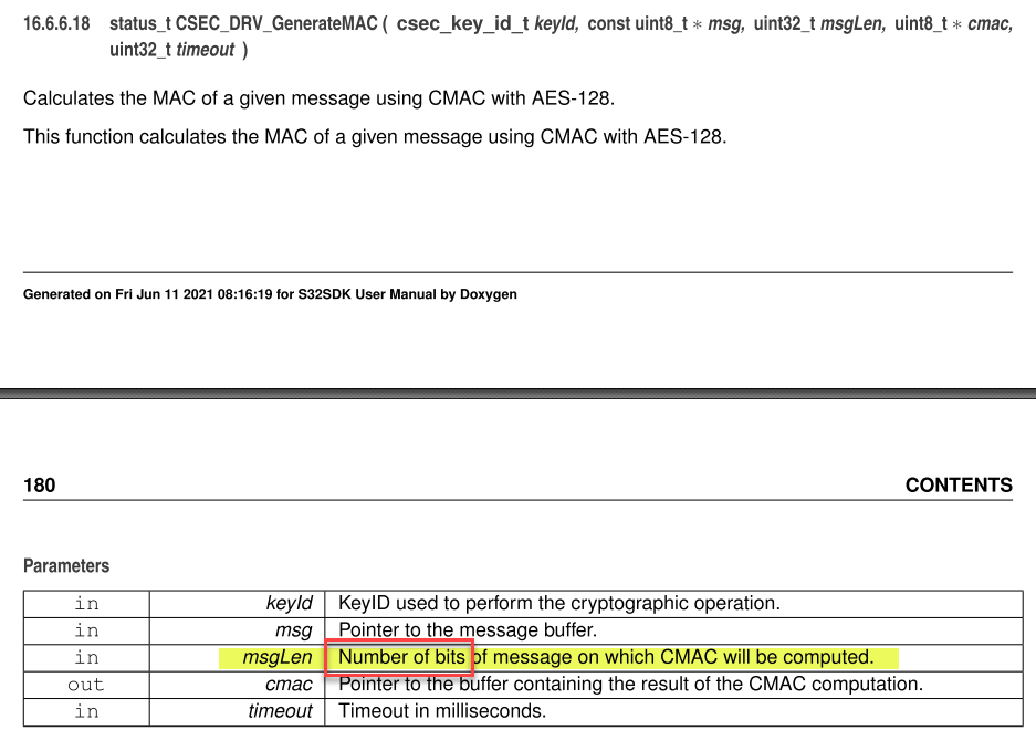 CSEc Calculated CMAC and stored CMAC do not match. - NXP Community