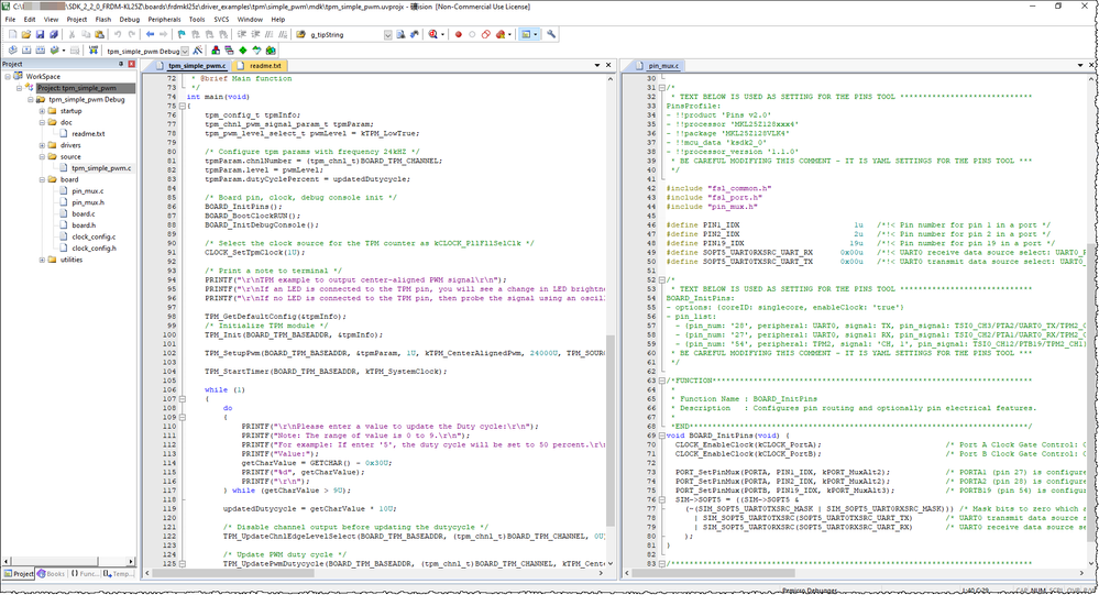 How to get the red led to work using pwm tpmo channel 0 on the kl25z ...