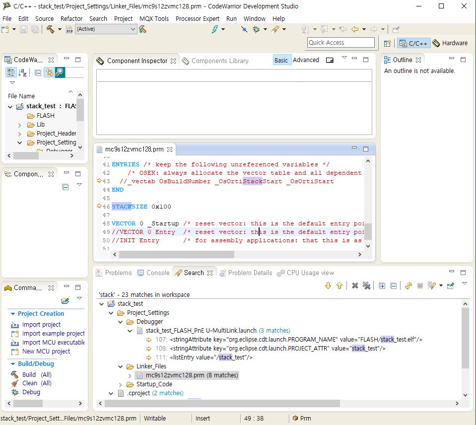 S12ZVMC64/128 Stack Size measurement - NXP Community