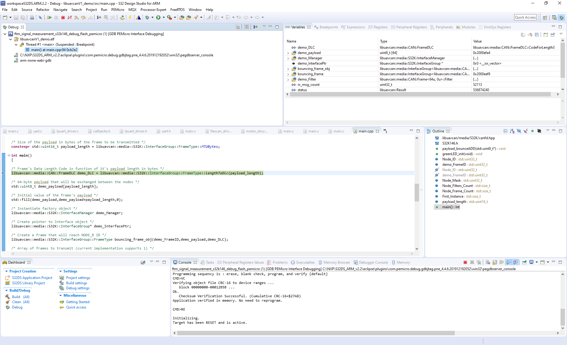 Running Libuavcan demo on S32K146 evb - NXP Community