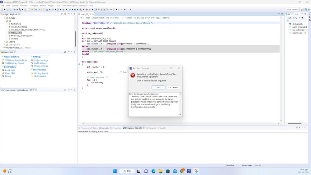 Solved: Re: Warning: Device is not detected or may be censored (MPC5777c) - NXP Community