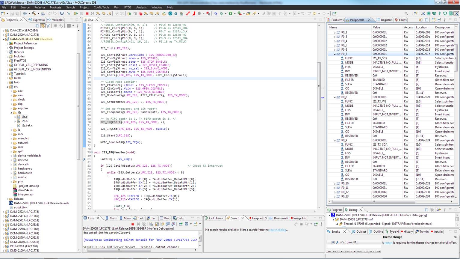 LPC1778 I2S port in slave mode - NXP Community