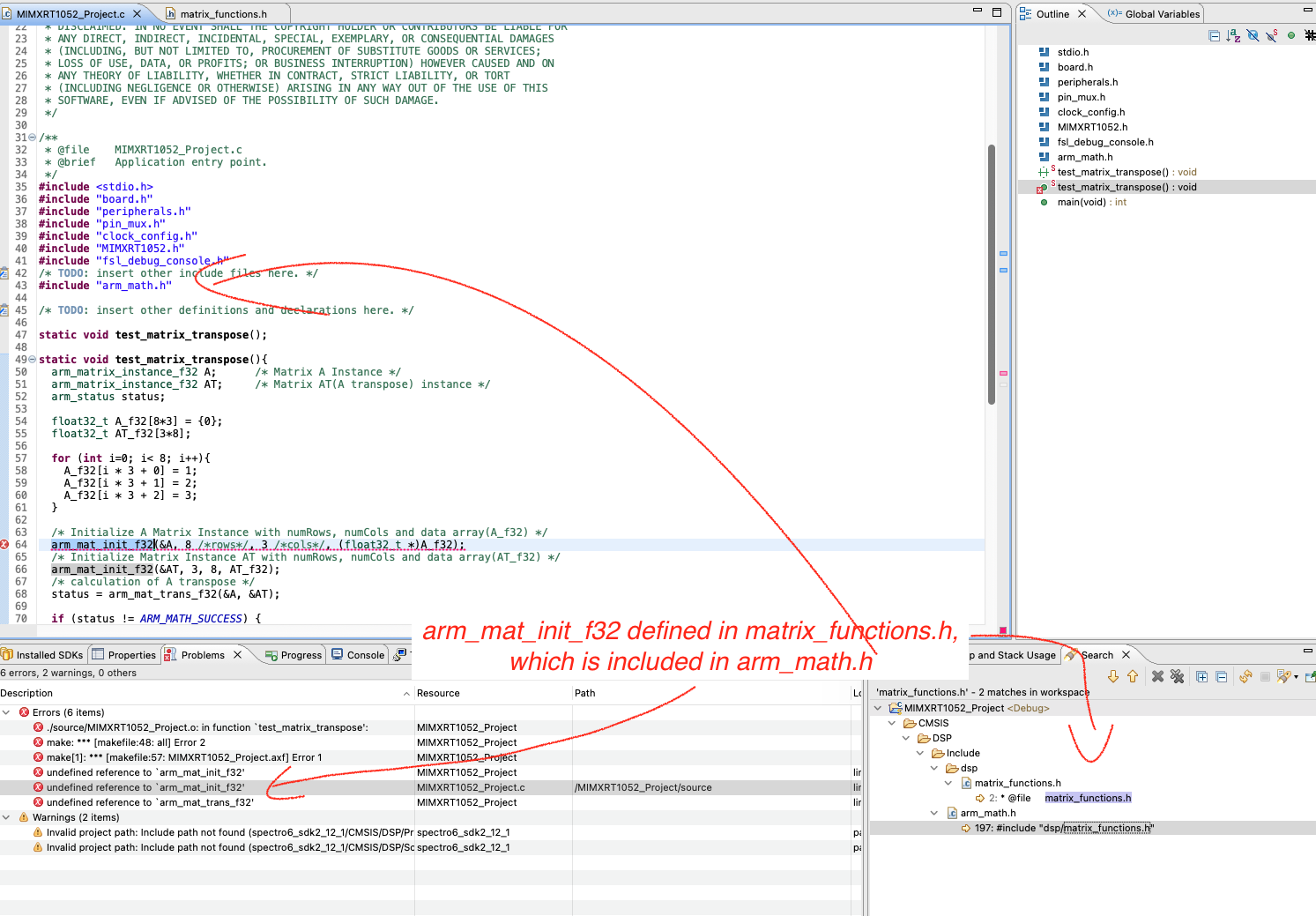 new flow for CMSIS-DSP use in MCUXpresso SDK 2.12.x? - NXP Community