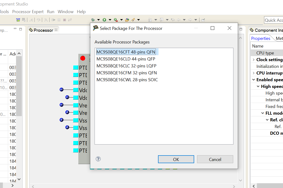 Add MC9S08QE16CWL to CodeWarrior 11 - NXP Community
