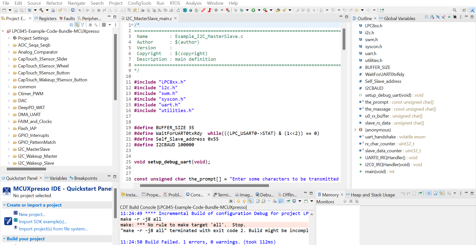 LPC845 Brk - I2C example - NXP Community