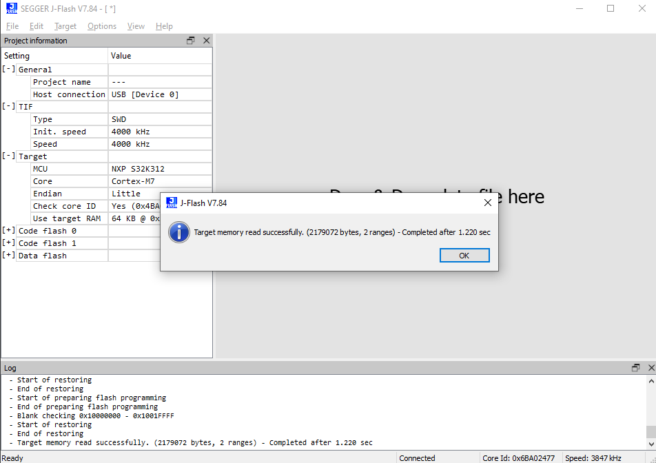Fail to read memory on S32k312 - NXP Community