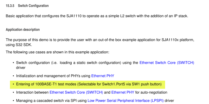 SJA1110 IEEE 802.3bw test mode setting - NXP Community