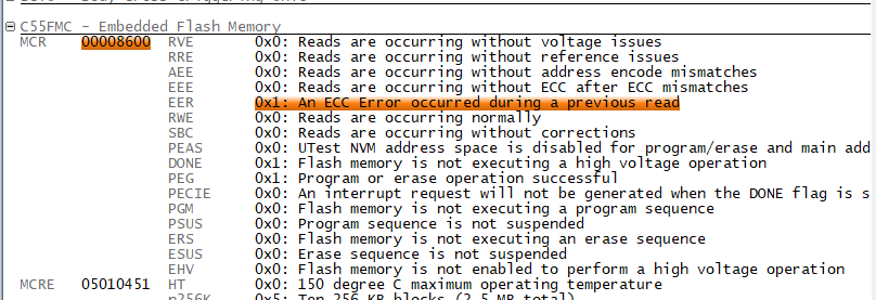 MPC5746C ECC error - NXP Community