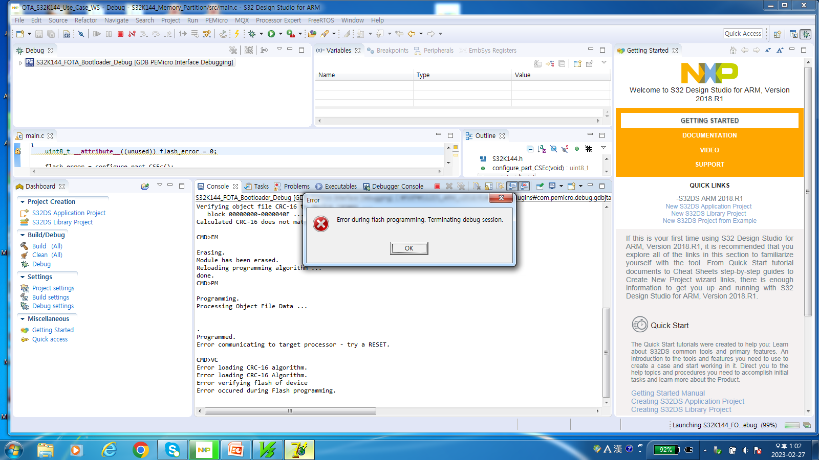 Solved: OTA_S32K144_Use_Case_WS - NXP Community