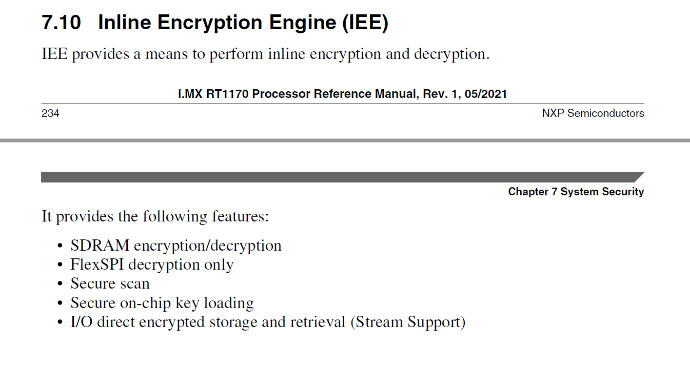 Solved: Inline encryption engine(IEE) for External flash memory in ...
