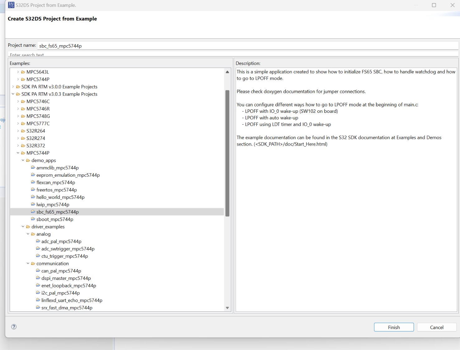 Example SBC nxp5744p Repo not found - NXP Community