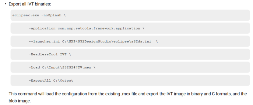 Solved: How to generate blob image by command line mode in S32DS3.4 - NXP Community