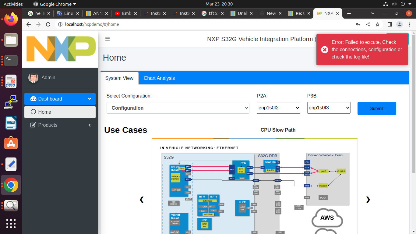 Unable to set GOLDVIP S32G Docker image issue - NXP Community