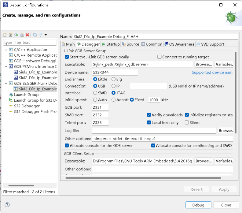 Solved: Problems occurred when debugging the S32K344 using JLINK on the S32DS IDE - NXP Community