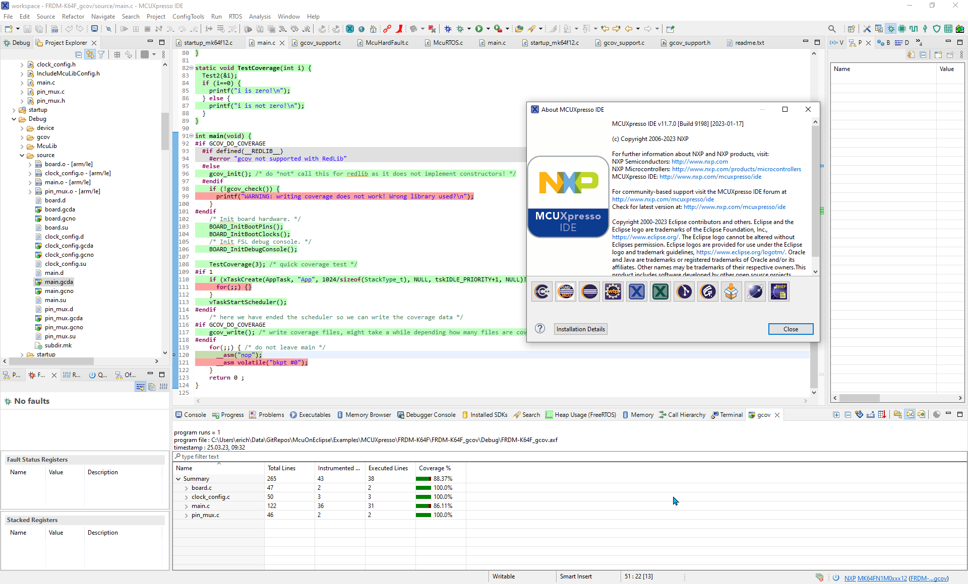 MCUXpresso IDE - Profiling - GCOV: How-To - NXP Community