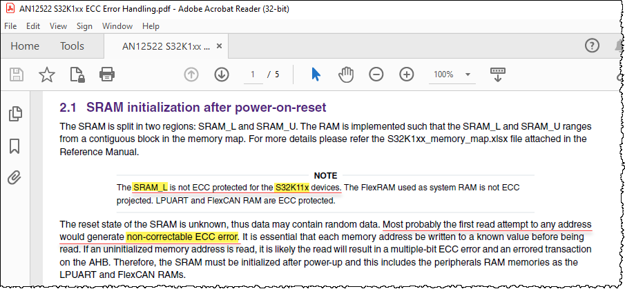 Solved: S32K ECC RAM Initial - NXP Community