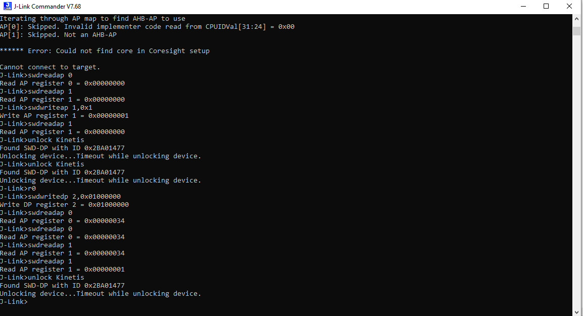 can not connect to target - NXP Community