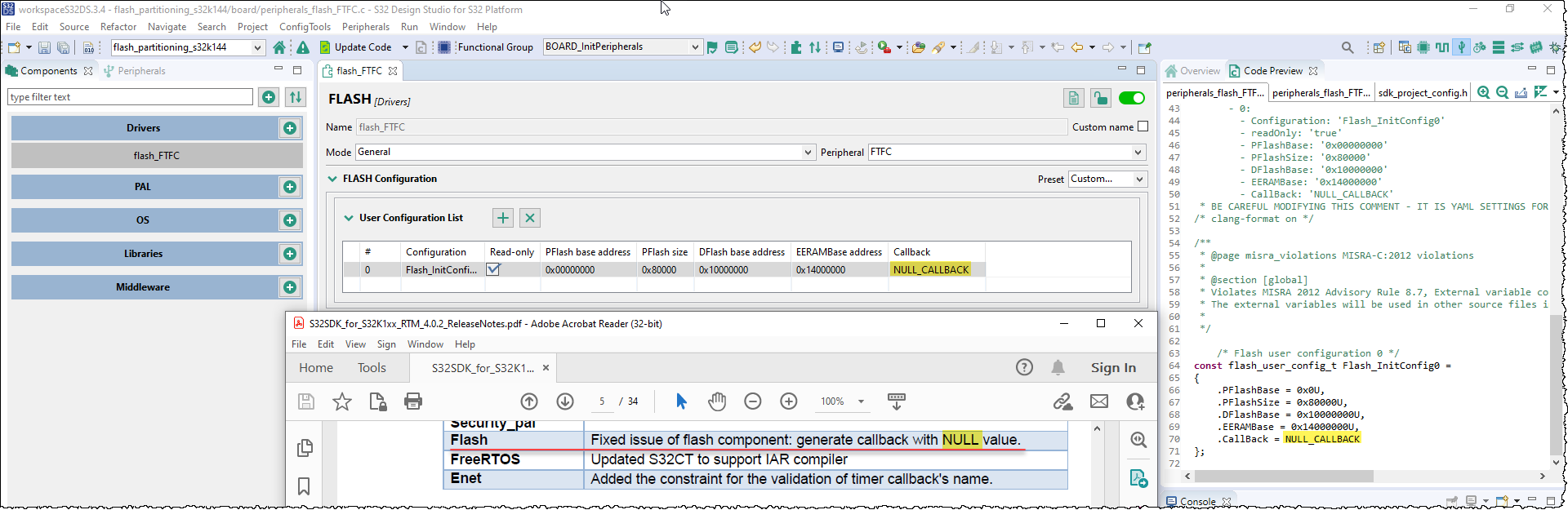 S32K144 Flash Partitioning Example issue - NXP Community