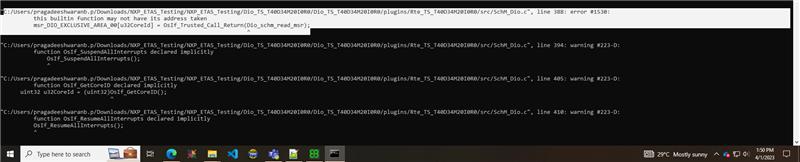Complication Issue Etas Os Integration With S32k342 Rtd Package Nxp