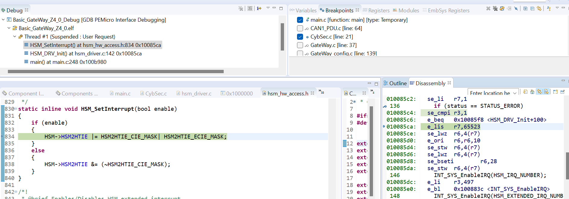 IVOR 1 while initializing HSM in MPC5748G - NXP Community