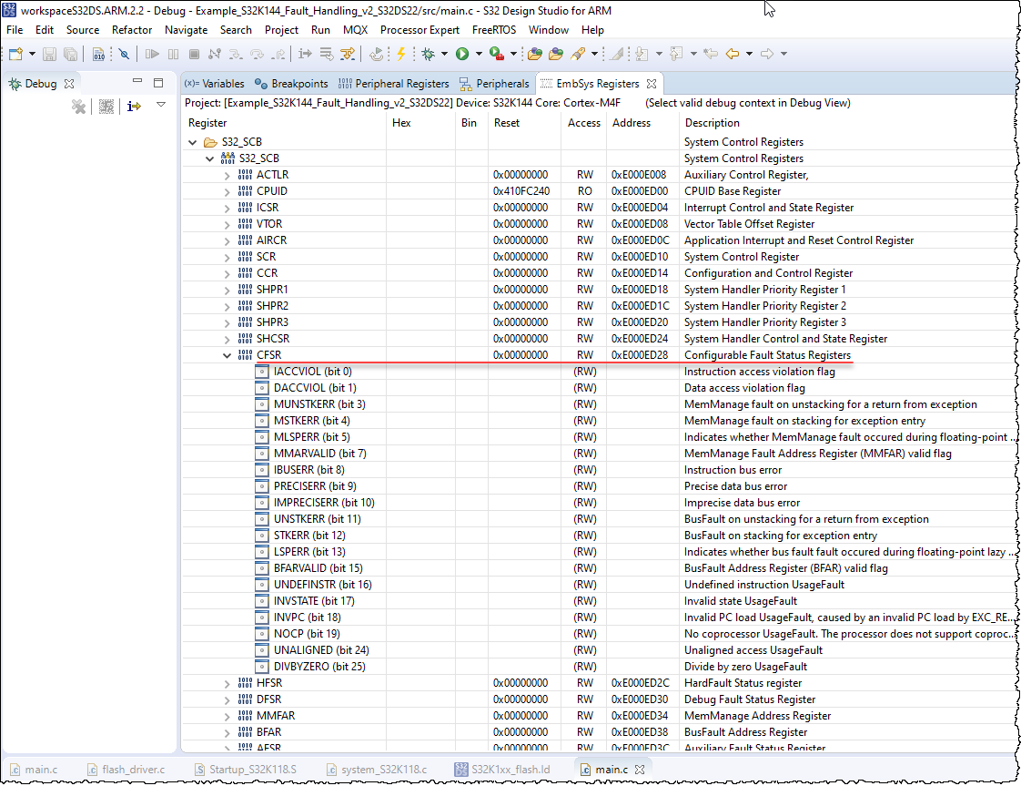 Solved: Memory fault - NXP Community