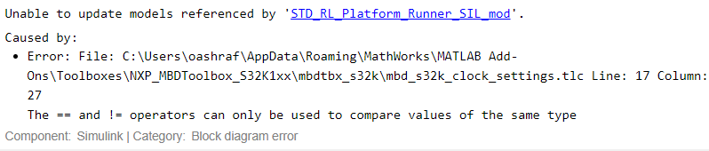 PIL compilation error while trying to run an integrated model - NXP Community